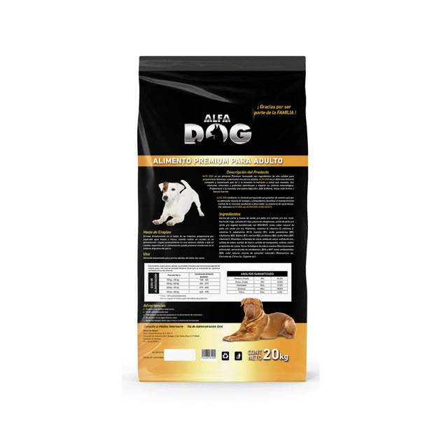 Alfa Dog Adulto 20kg Alimento para perro adulto todas las razas | Club ...