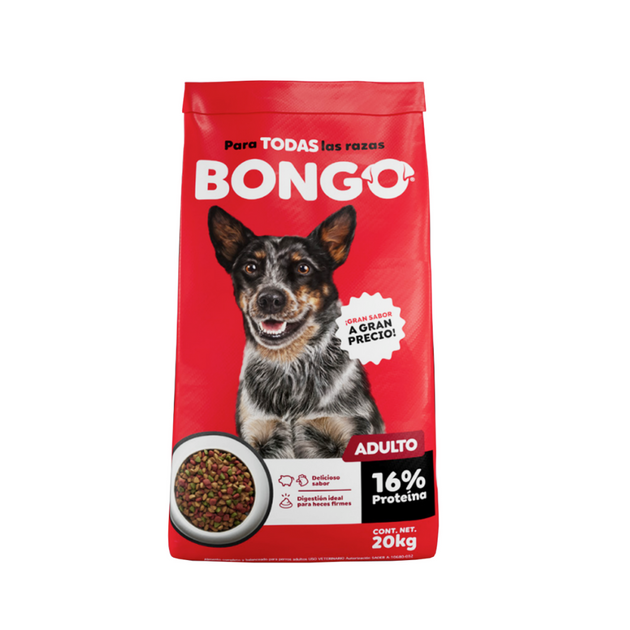 Bongo 20kg alimento para perros todas las razas | Club Mundo Animal